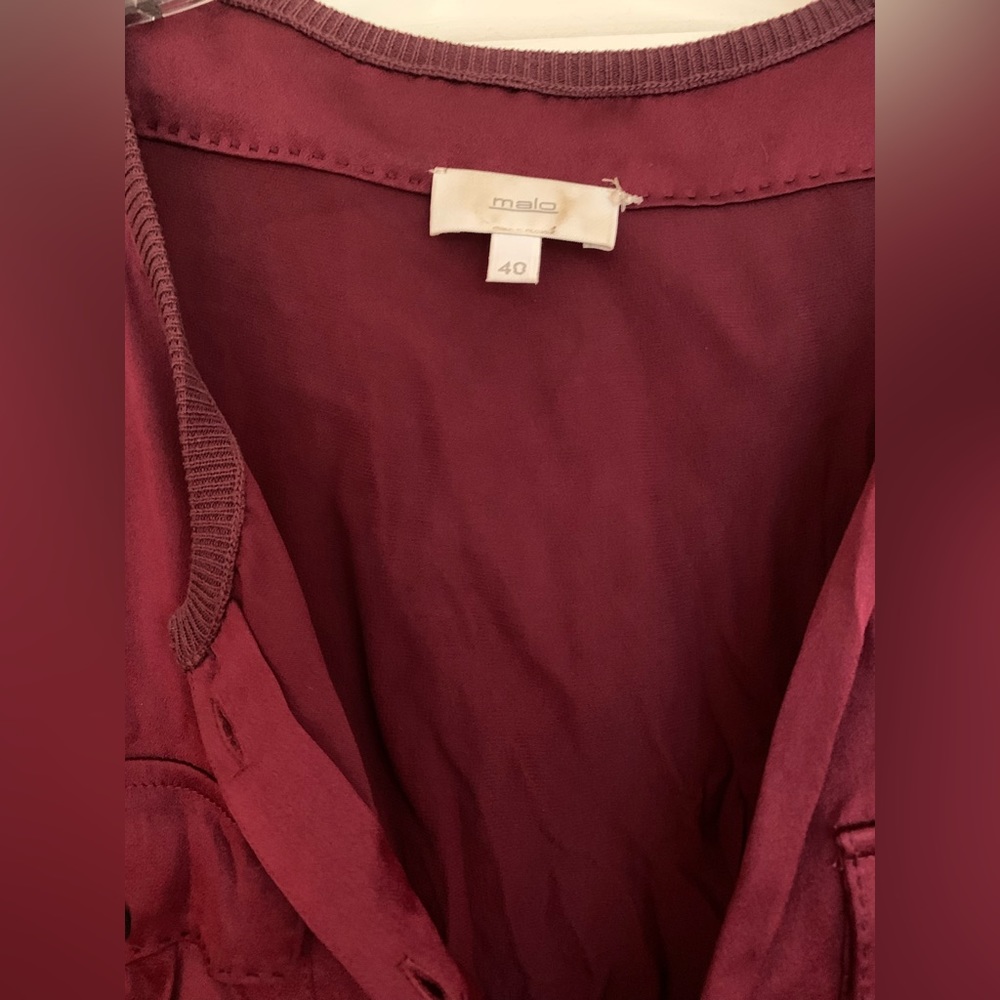 Malo - Luxury Italian Brand - Silk Shirt Dress - Gem